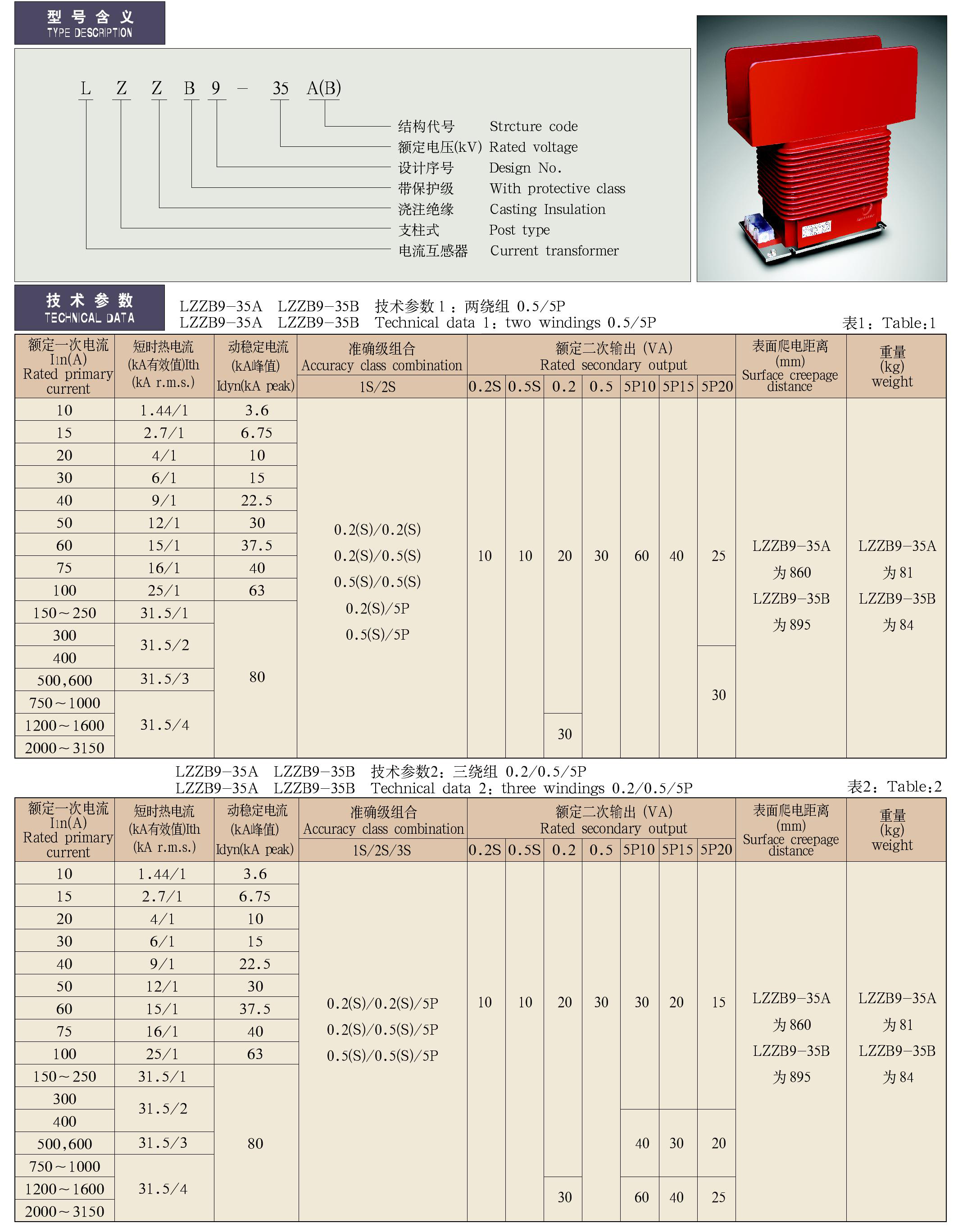 LZZB9-35A(B)系列电流互感器-大连北方互感器集团
